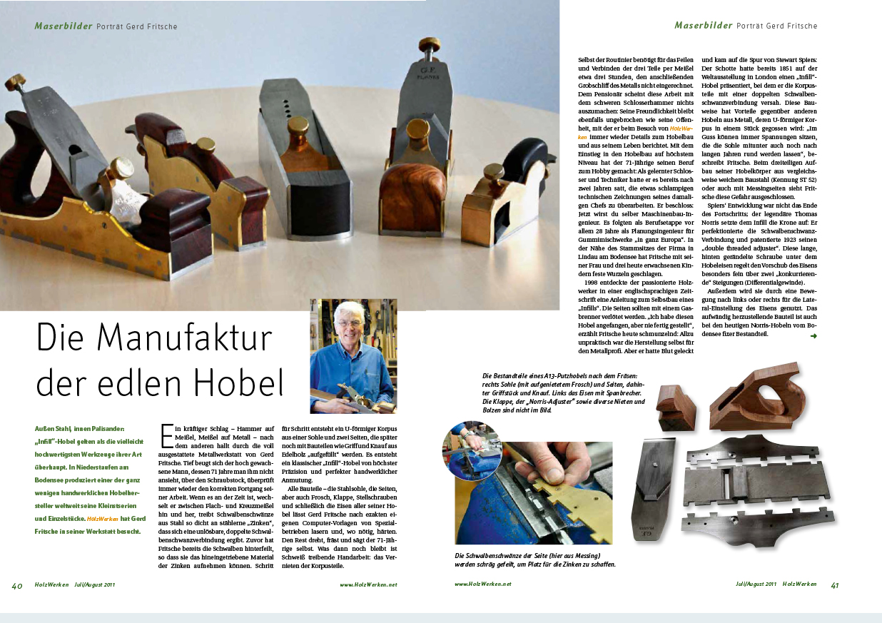 Abschied von Hobel-Bauer Gerd Fritsche | HolzWerken